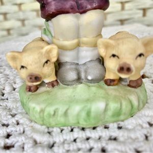 Accents | Vintage Boy With Pigs Porcelain Figure 425 Tall Hand Painted ...